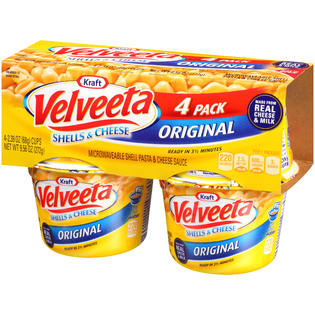 Velveeta Shells and Cheese, Original, 4 Pack, 4 - 2.39 oz packs