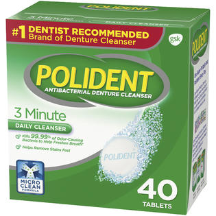 Polident with PoliShield Denture Cleanser Tablets 40 Count