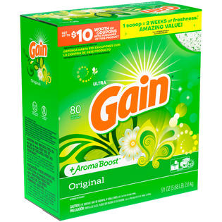 Gain Powder Detergent, Original Fresh, 91 oz
