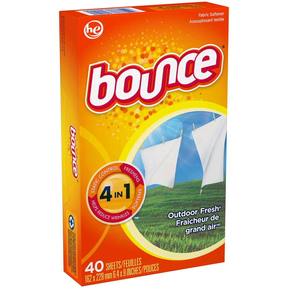Bounce Fabric Softener Sheets, Outdoor Fresh, 40 sheets