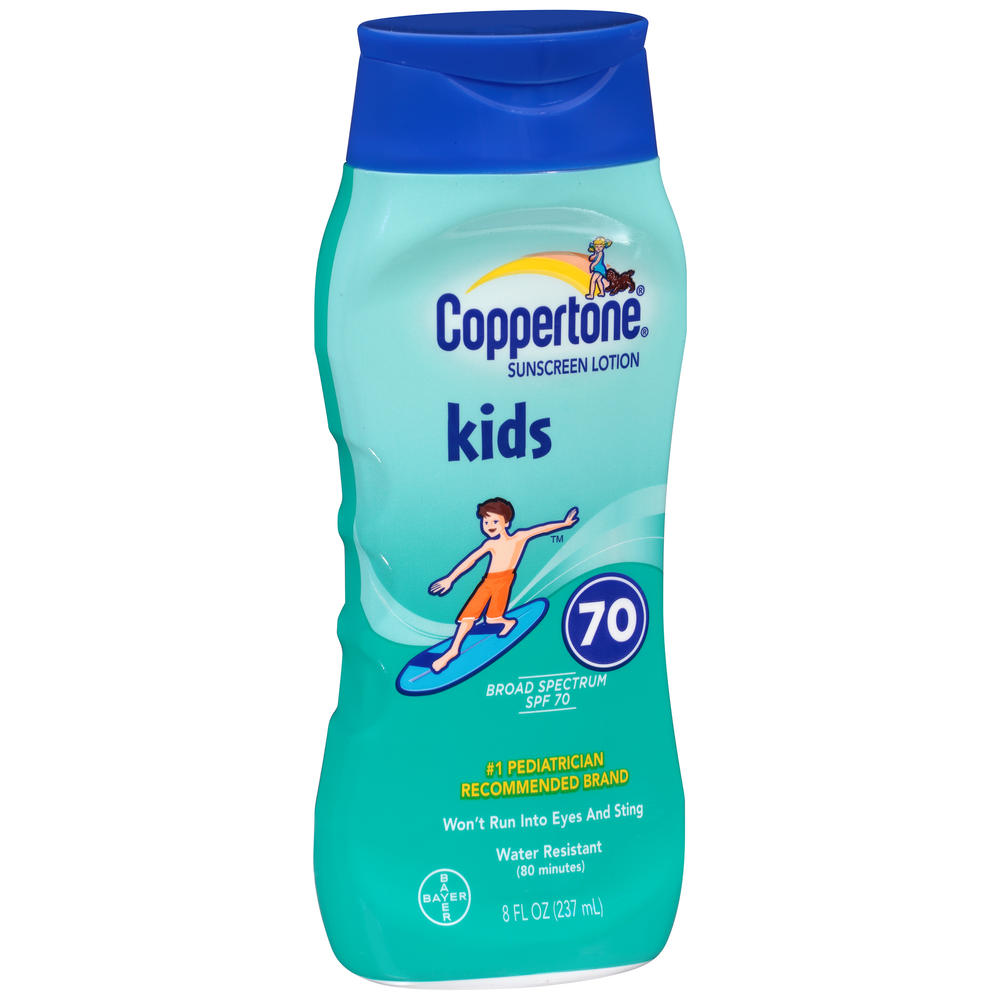 Coppertone Kids Sunscreen Lotion, 70+ SPF, Waterproof, 8 fl oz (237 ml)