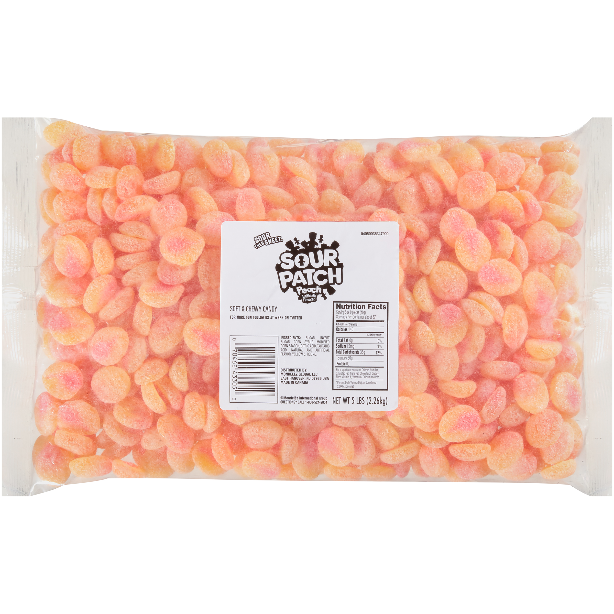 Sour Patch Peaches, 5 lb. bag