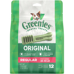 Greenies® Canine Dental Chews, Treat-Pak, Regular, 12 Bones