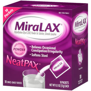 Miralax Laxative, Original Prescription Strength, 10 - 0.5 oz (17 g ...