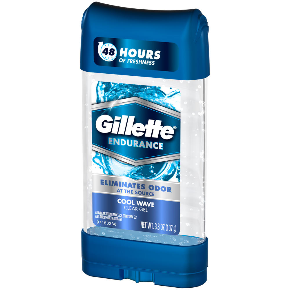 Anti-Perspirant/Deodorant, Clear Gel, Cool Wave, 4 oz (113 g)