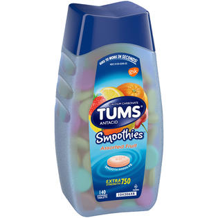 TUMS SMOOTHIES ASST 1.4C FRUIT 140 CT