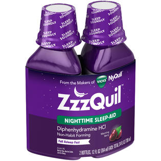 Vicks ZzzQuil, Nighttime Sleep-Aid, Warming Berry Flavor, 24 fl oz (708 ml)