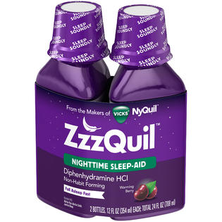 Vicks ZzzQuil, Nighttime Sleep-Aid, Warming Berry Flavor, 24 fl oz (708 ml)