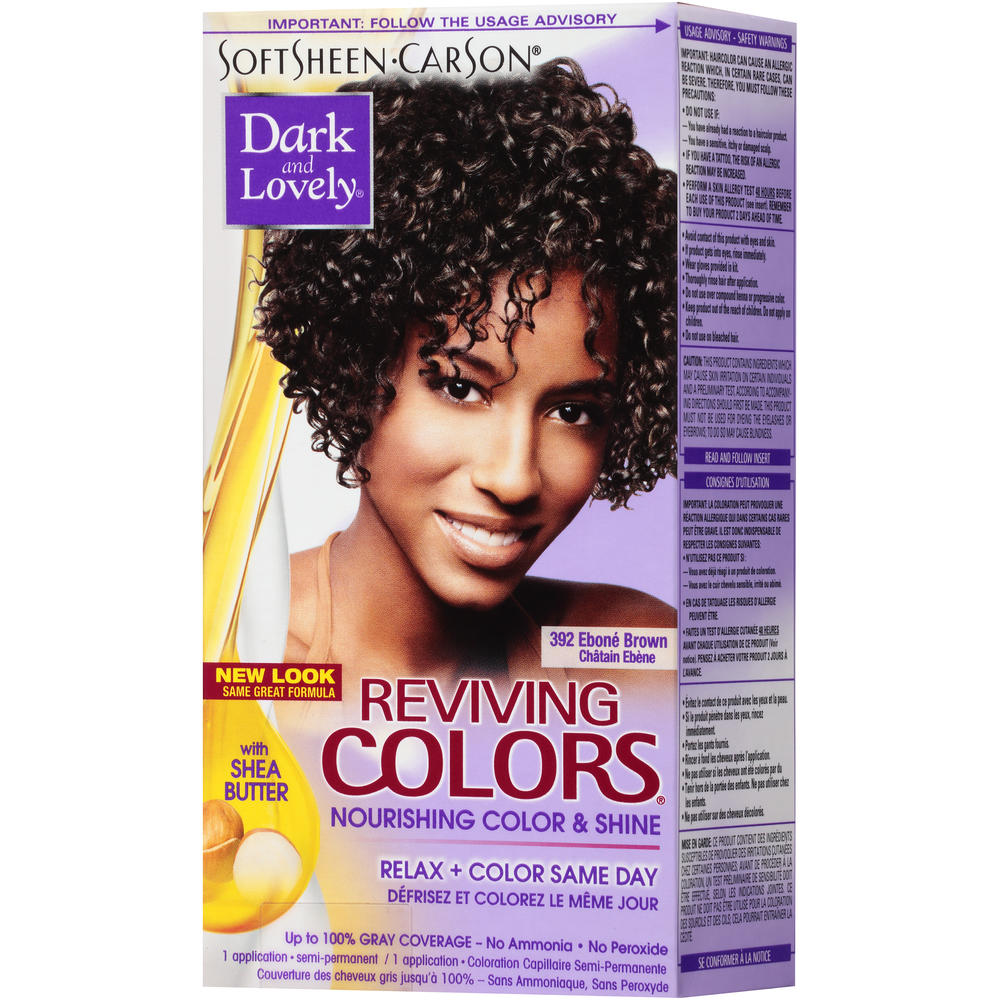 Dark and Lovely Reviving Colors Semi-Permanent Haircolor, Ebone Brown ...