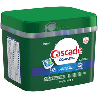 Cascade Complete Actionpacs, Dishwasher Detergent, Fresh Scent, 43 count