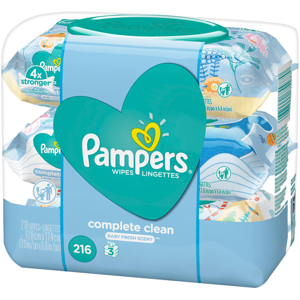 Pampers ® Complete Clean Baby Fresh Scent™ Baby Wipes 216 ct Pack