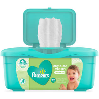 Pampers Complete Clean Unscented™ Baby Wipes 72 ct Box