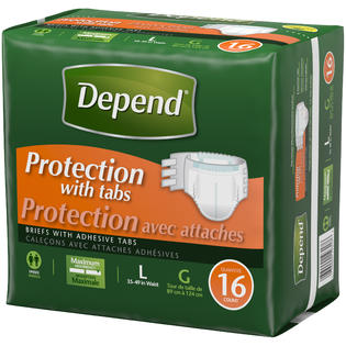 Depend® Protection with Tabs Incontinence Underwear, Maximum Absorbency ...