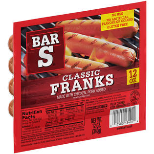 Bar S Franks, 12 oz (340 g)