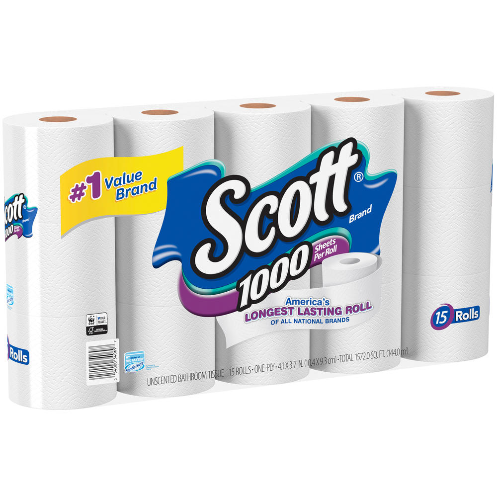 Scott 1000 Tissue, 15 Rolls