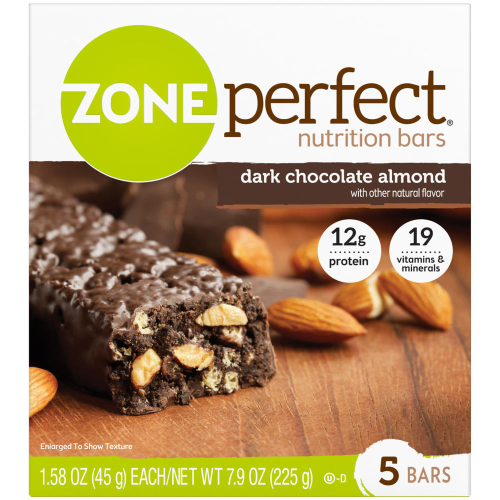 Zone Perfect Nutrition Bars, Dark Chocolate Almond, 5 - 1.58 oz (45 g ...