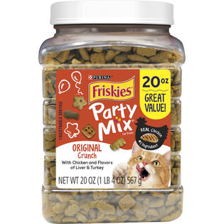 Friskies Party Mix Crunch Original Cat Treats 20 oz. Canister