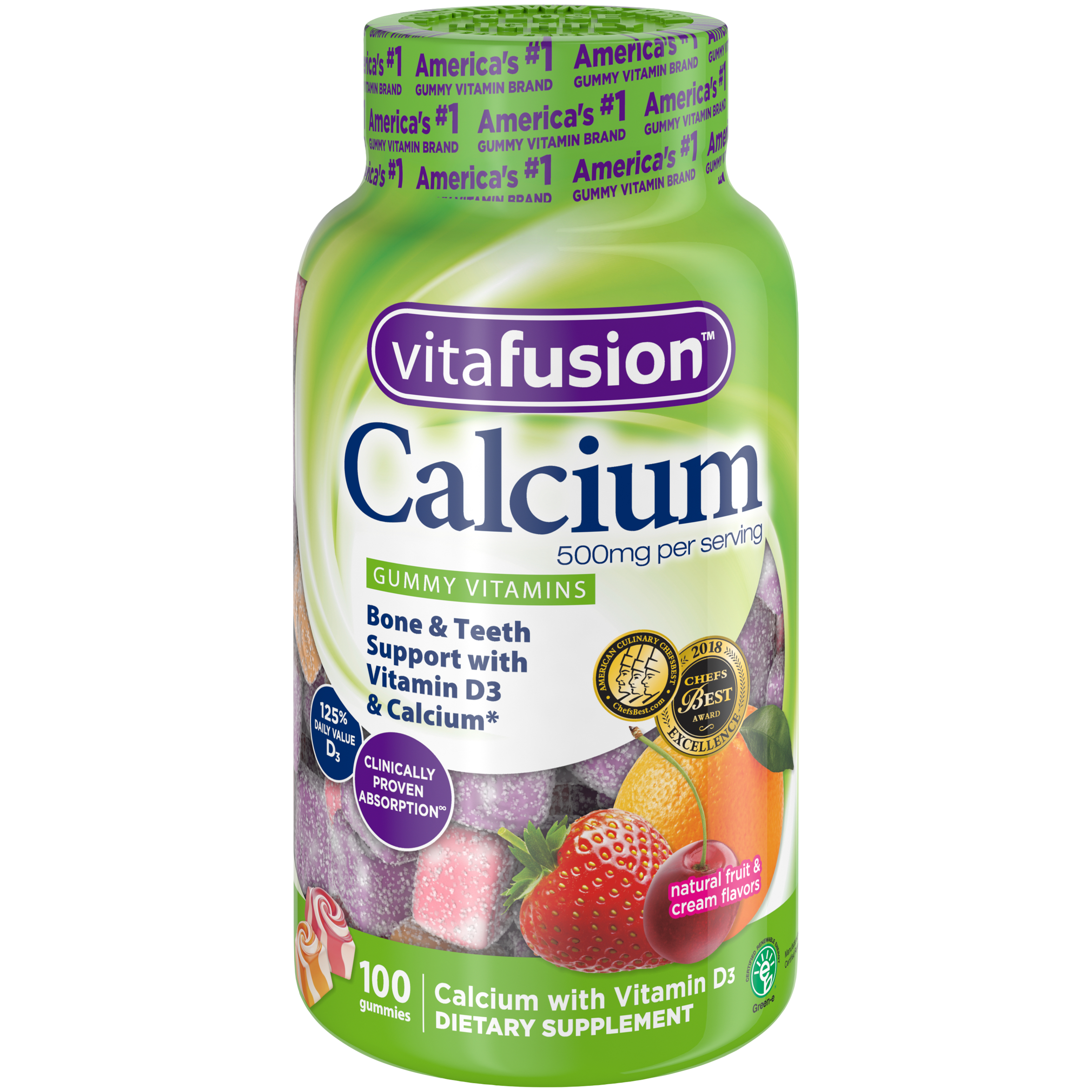 Vitafusion Calcium 500mg Dietary Supplement Gummy Vitamins