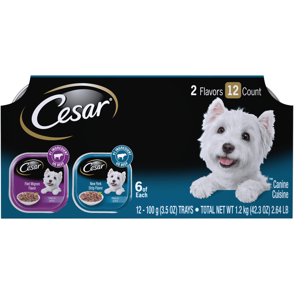 Cesar Canine Cuisine Dog Food 3.5 oz. Cans 12 Pack