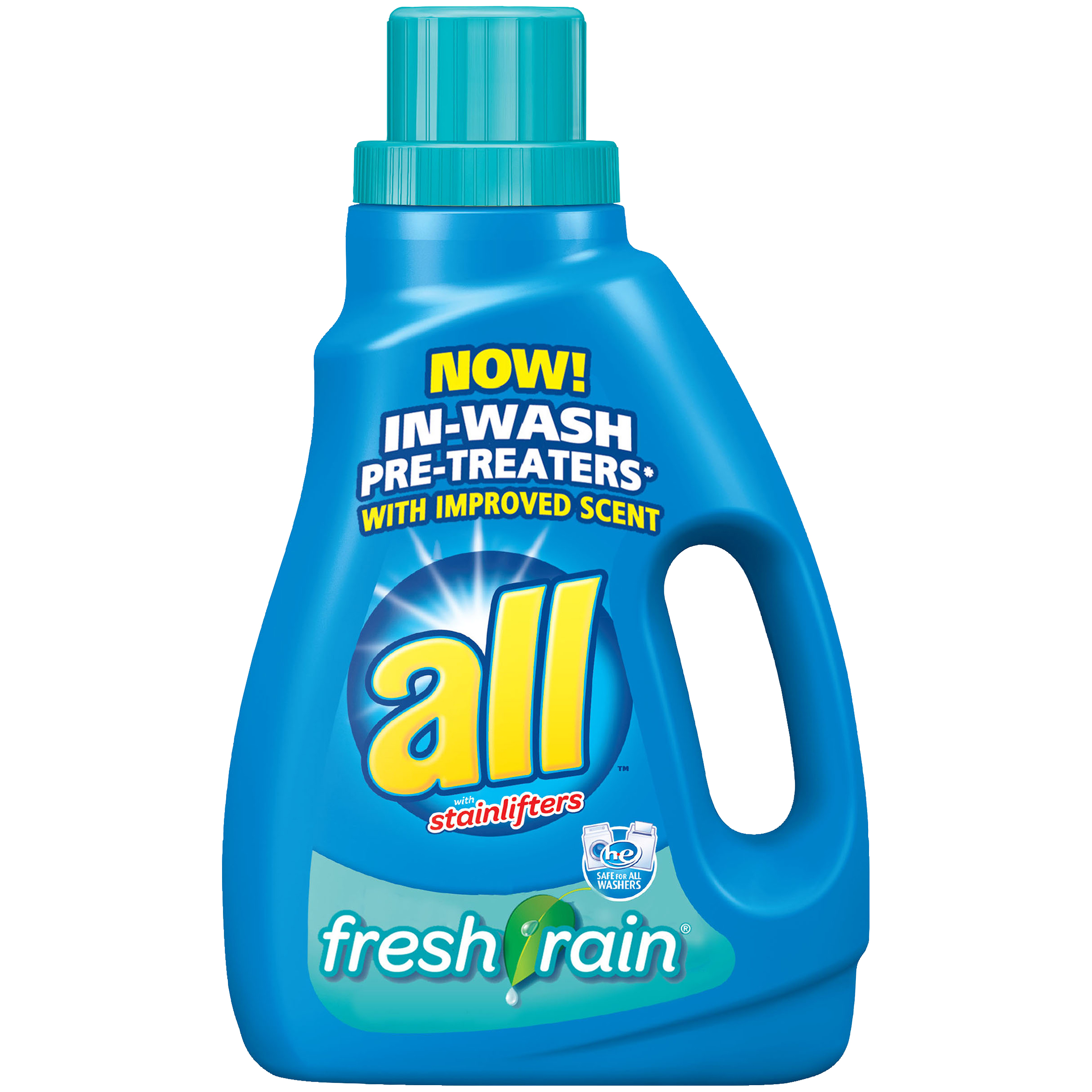 All Fresh Rain with Stainlifters Liquid Laundry Detergent 50 fl oz, 33 ...