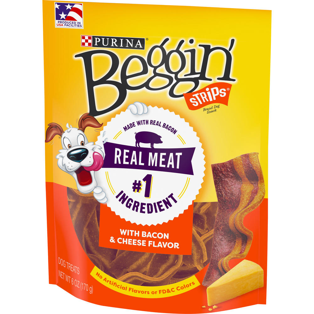 Beggin Strips Bacon & Cheese Flavors Dog Treats 6 oz. Bag