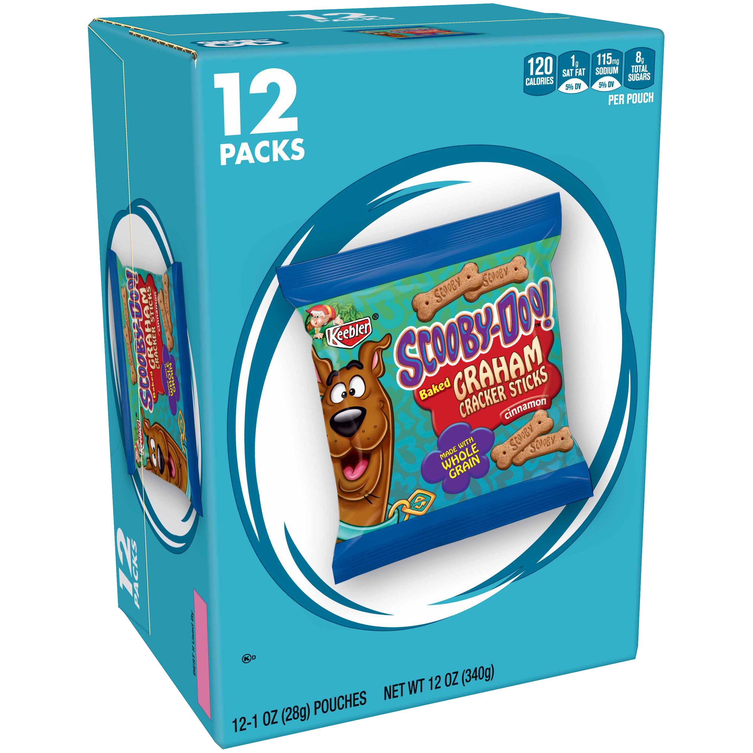 Keebler Baked Graham Cracker Sticks, Scooby-Doo!, Cinnamon, 12 - 1 oz ...