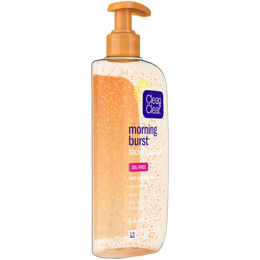 Clean & Clear Morning Burst Facial Cleanser, Oil- Free, with Bursting ...
