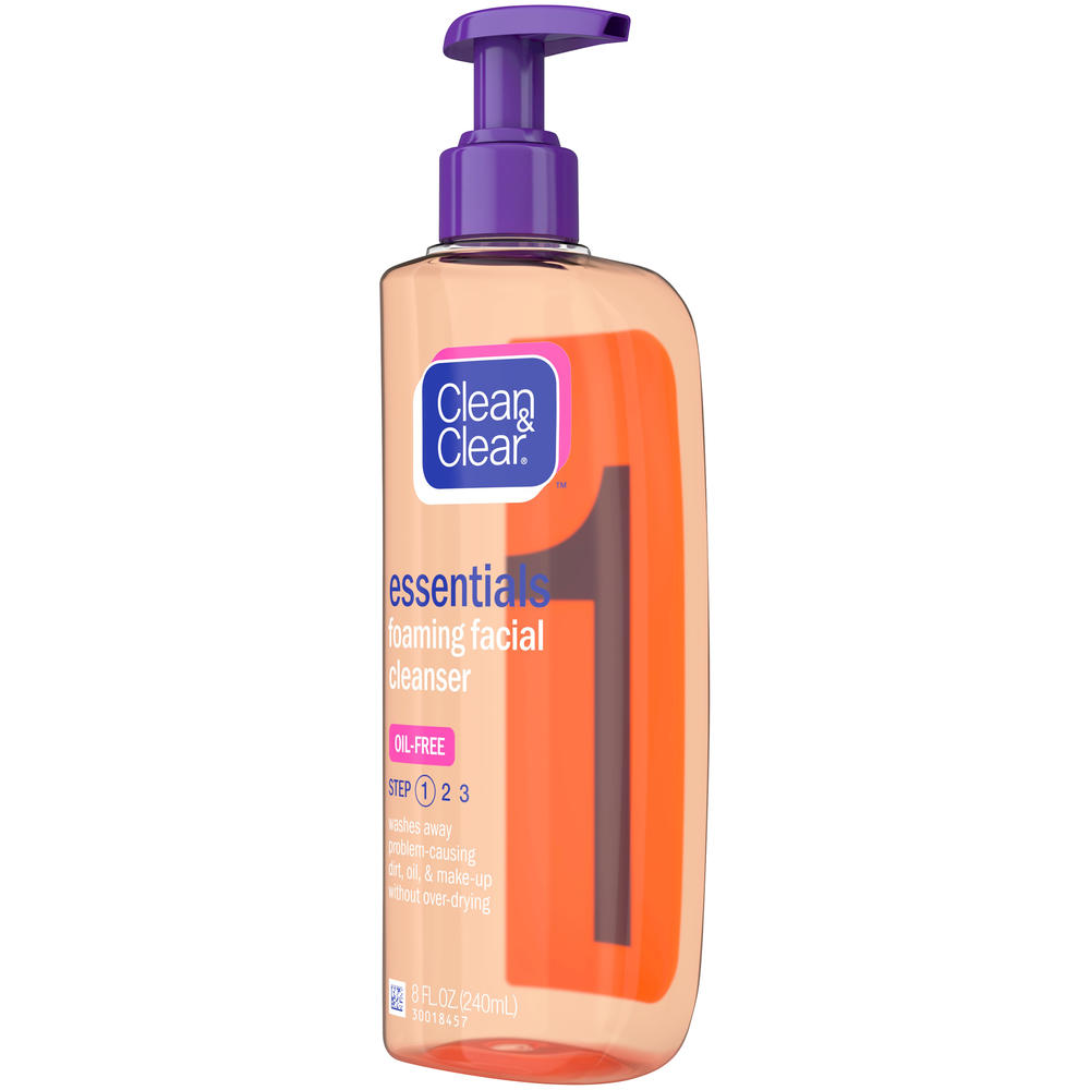Clean & Clear Facial Cleanser, Foaming, Oil-Free, 8 fl oz (240 ml)