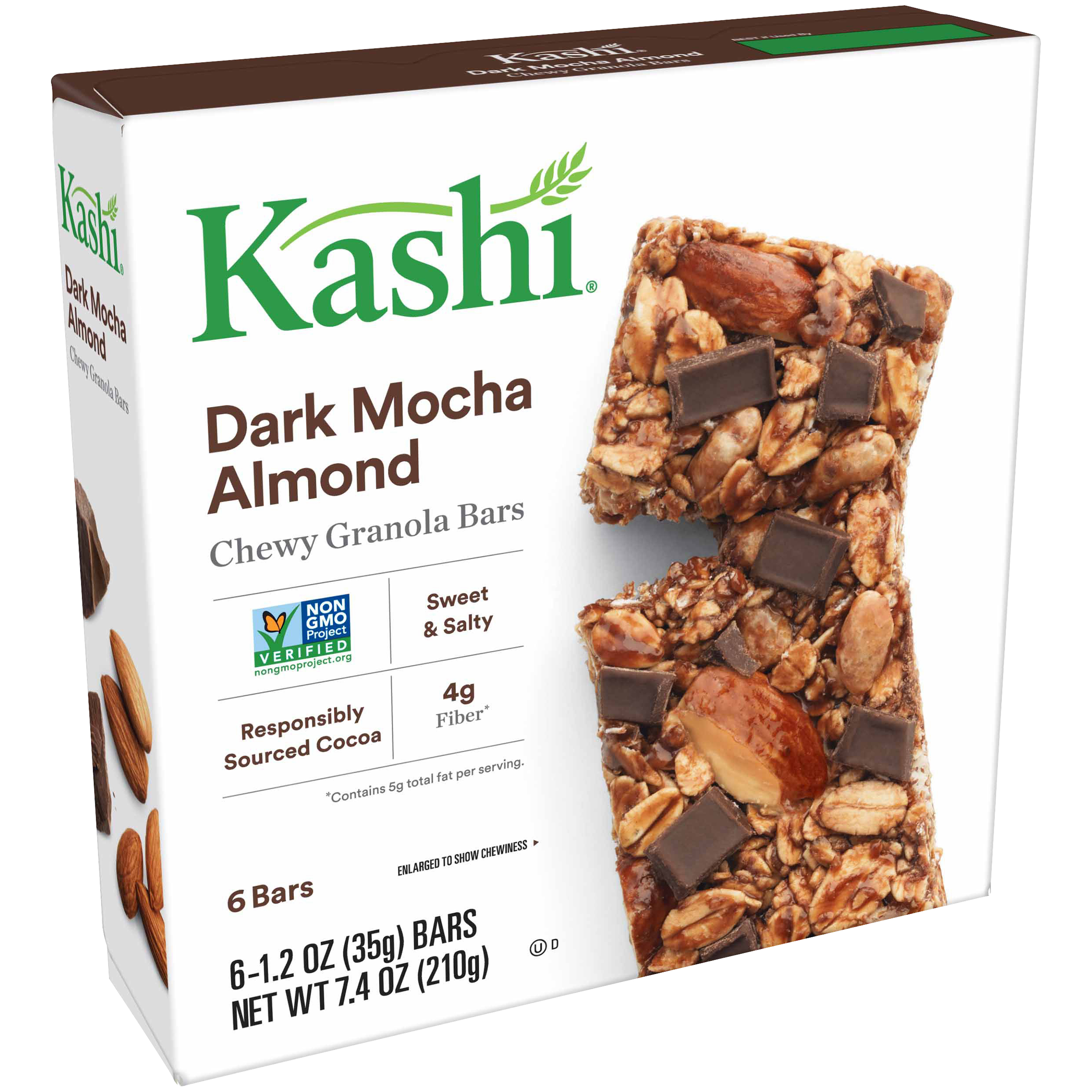 Kashi TLC Chewy Granola Bars, Dark Mocha Almond, 6 - 1.2 oz (35 g) bars ...
