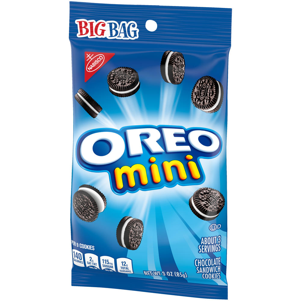 Oreo Mini Sandwich Cookies, Chocolate, Bite Size Big Bag, 3 oz.