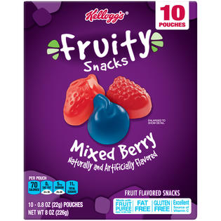 Kellogg's Fruity Snacks, Mixed Berry 10 pouches [8 oz (226 g)]