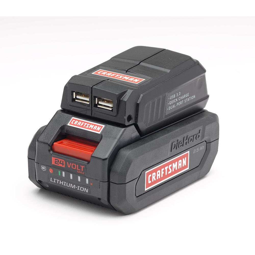 Craftsman USB01 24V Max Dual Port USB Adapter