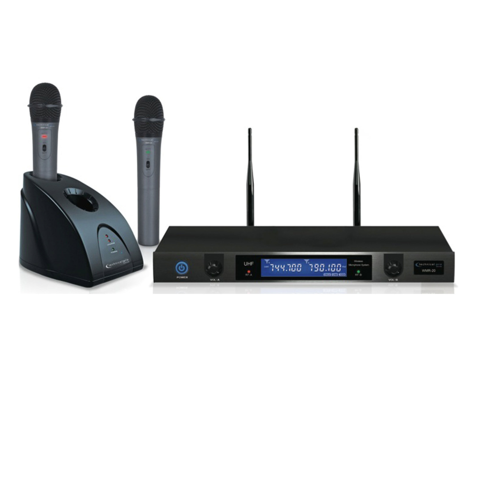 Technical Pro 97093126M Professional UHF Dual Rechargeable Wireless ...