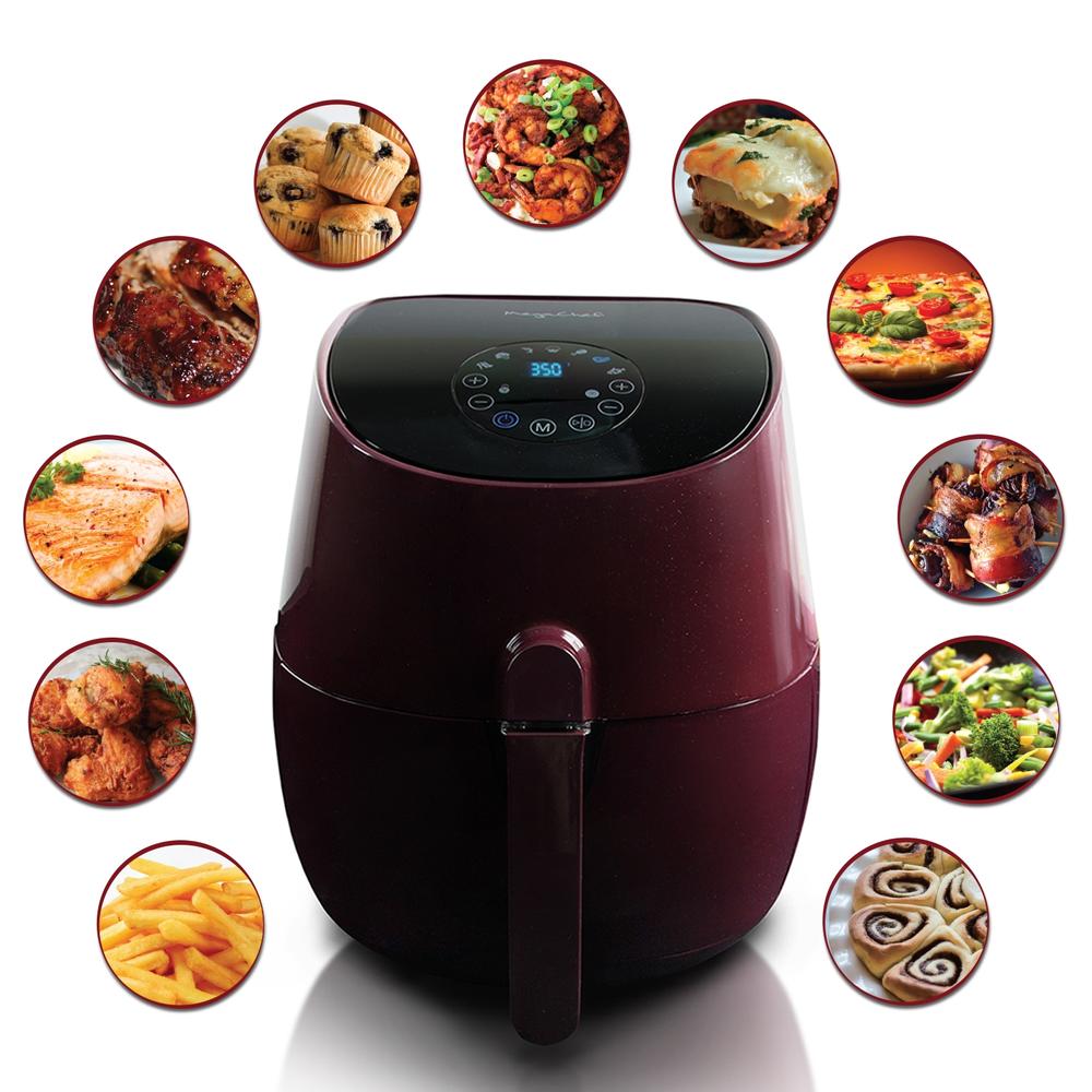 MegaChef 970102093M 3.5qt. Electric Multi-Cooker and Air Fryer - Burgundy
