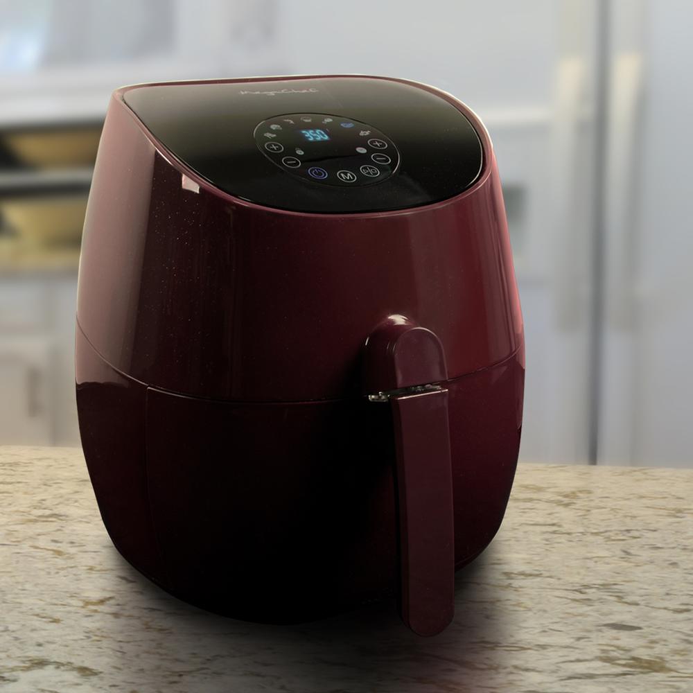 MegaChef 970102093M 3.5qt. Electric Multi-Cooker and Air Fryer - Burgundy