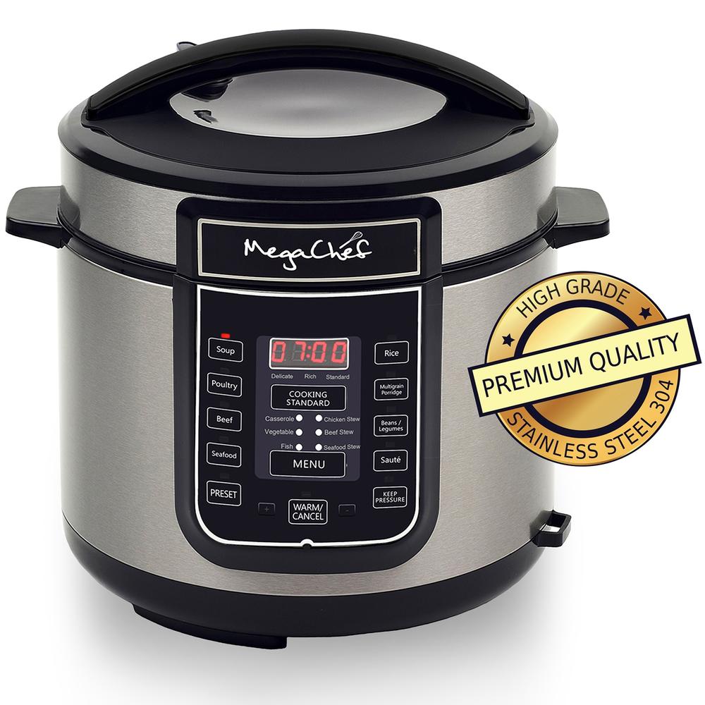 MegaChef 97099675M 6qt. Digital Pressure Cooker w/ 14 Multi Functions ...