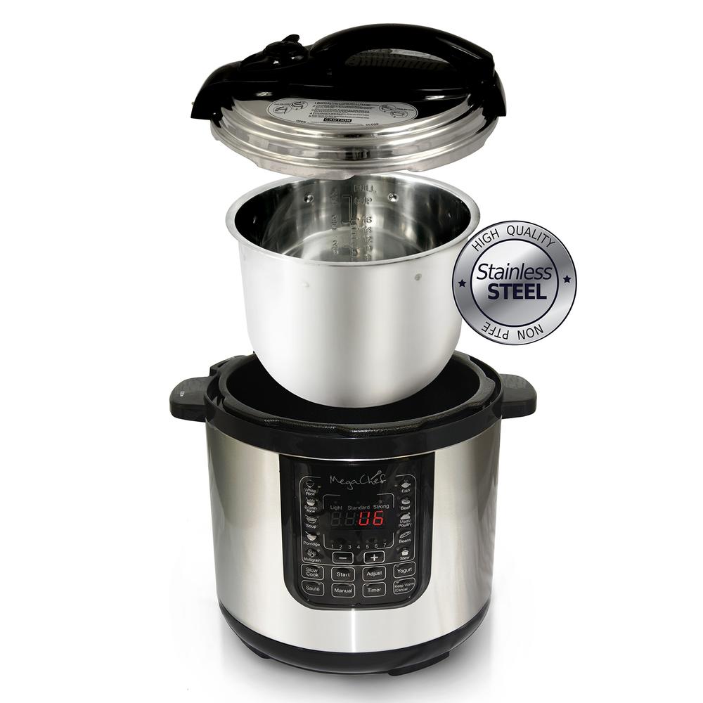 MegaChef 97099676M 97099675M 8qt. Digital Pressure Cooker w/ 13 Pre-set ...
