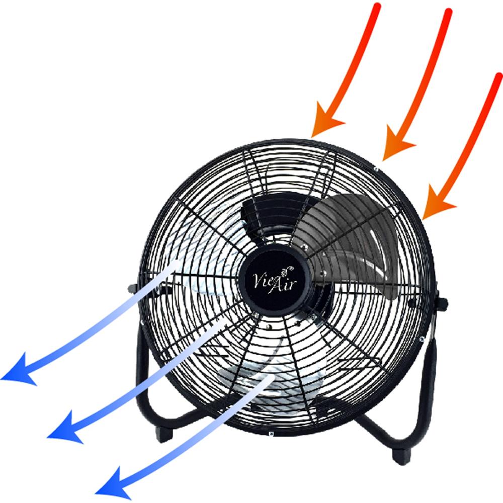 Vie Air 97096352M 12" High Velocity All-Metal 3-Speed Floor Fan