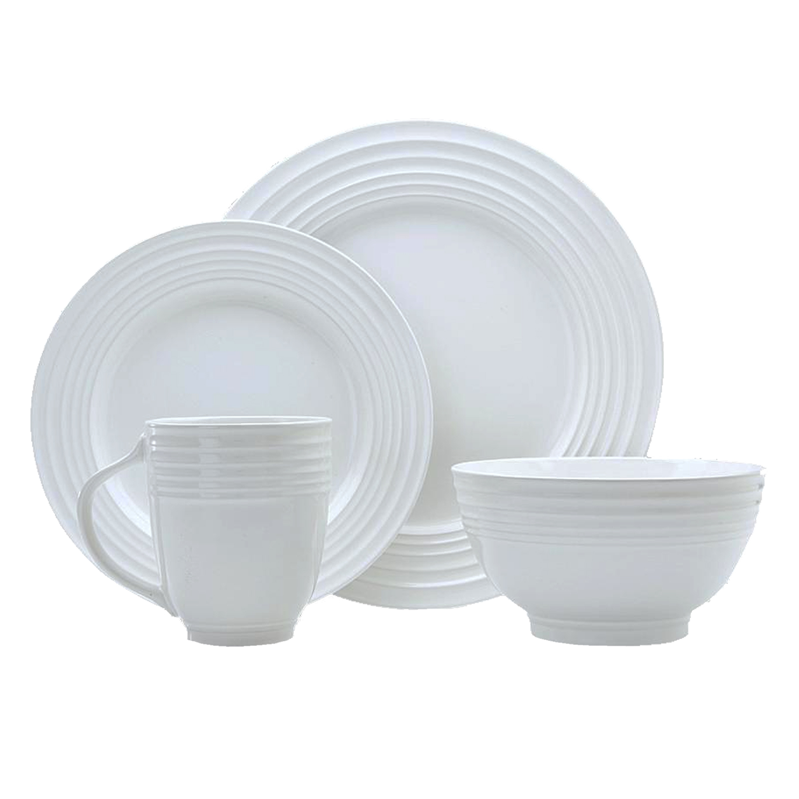 Essential Home 16-Piece Solid Color Dinnerware Set - Round