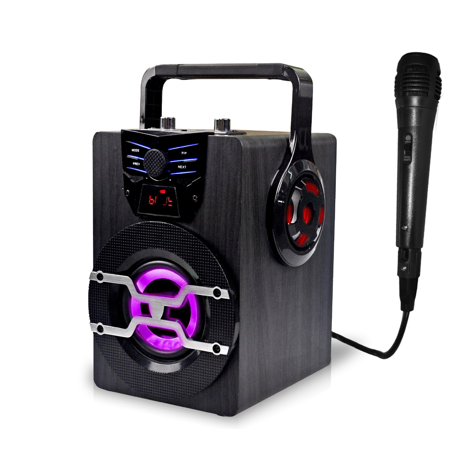 Technical Pro 97096949M Bluetooth LED Speaker with Wired Mic