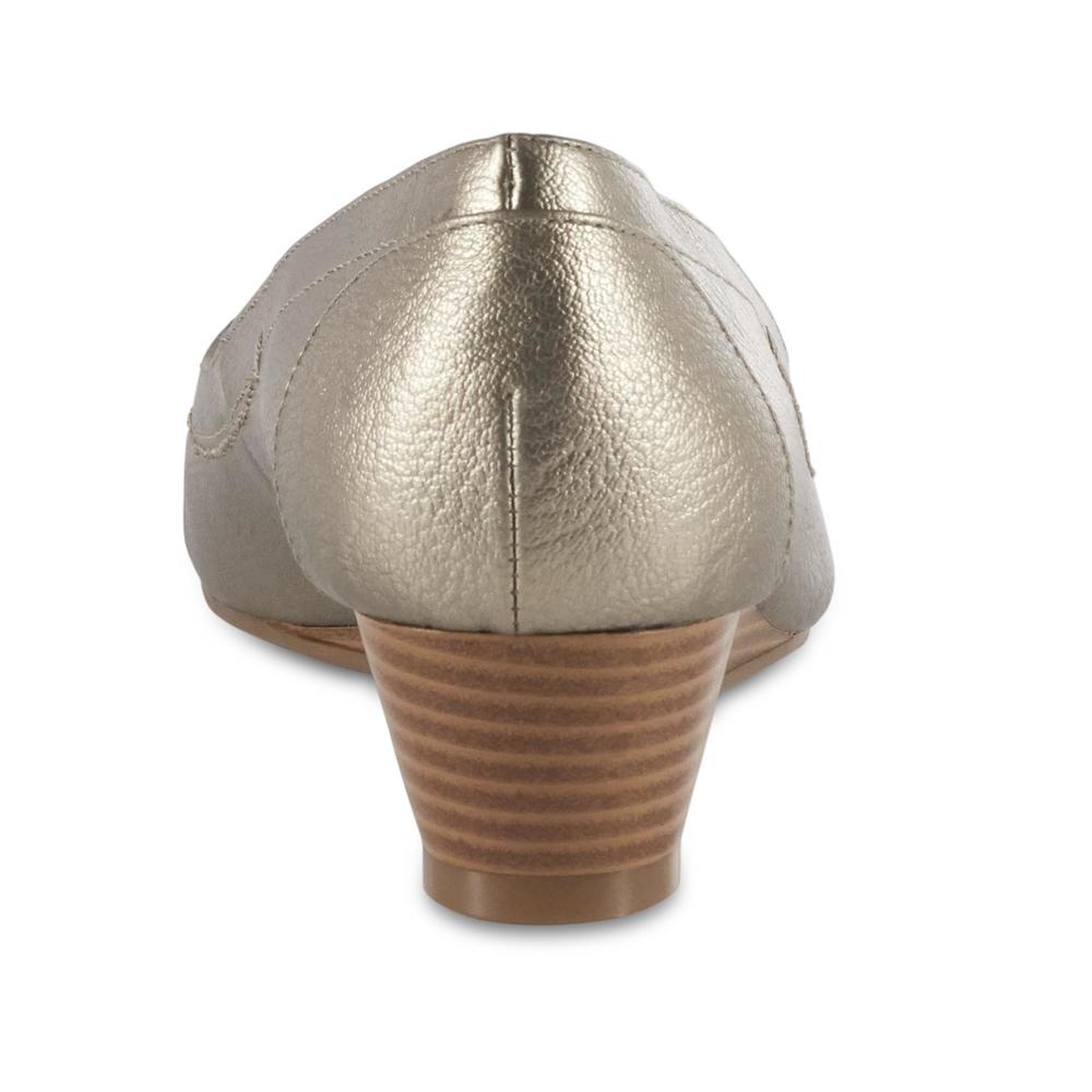 Laura Scott Women's Colleen Peep Toe Comfort Wedge - Gold