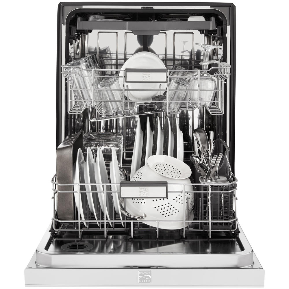Kenmore Elite 22-14862 24" Built-In Dishwasher w/ Removable 3rd Rack- White