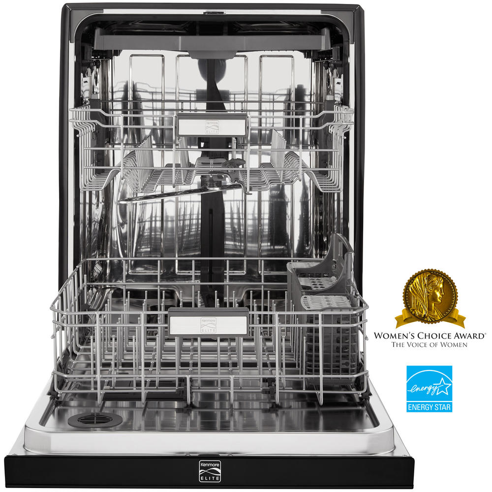 Kenmore Elite 22-14869 24" Built-In Dishwasher w/ Removable 3rd Rack- Black