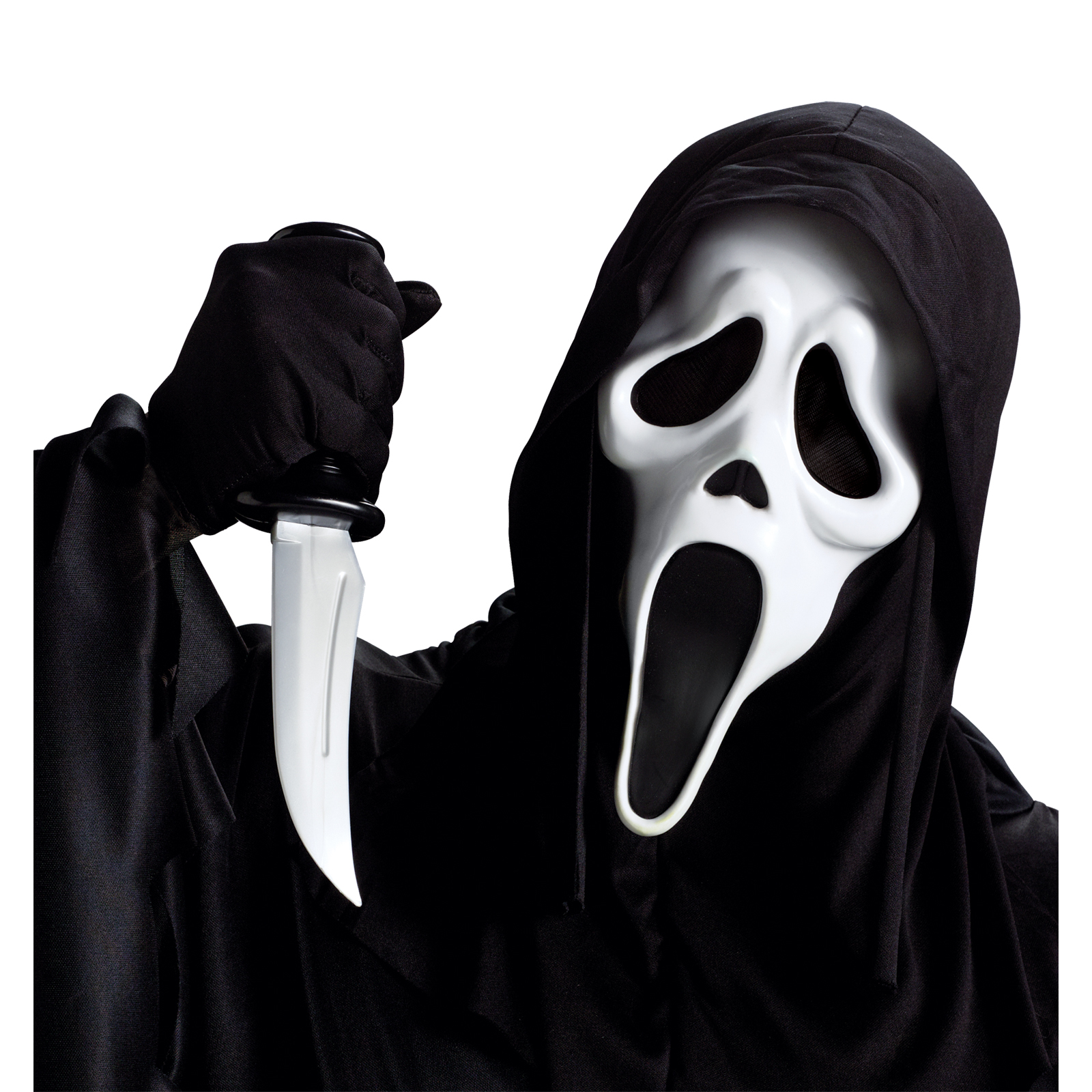 Ghost Face Mask with Knife Costume Accessory