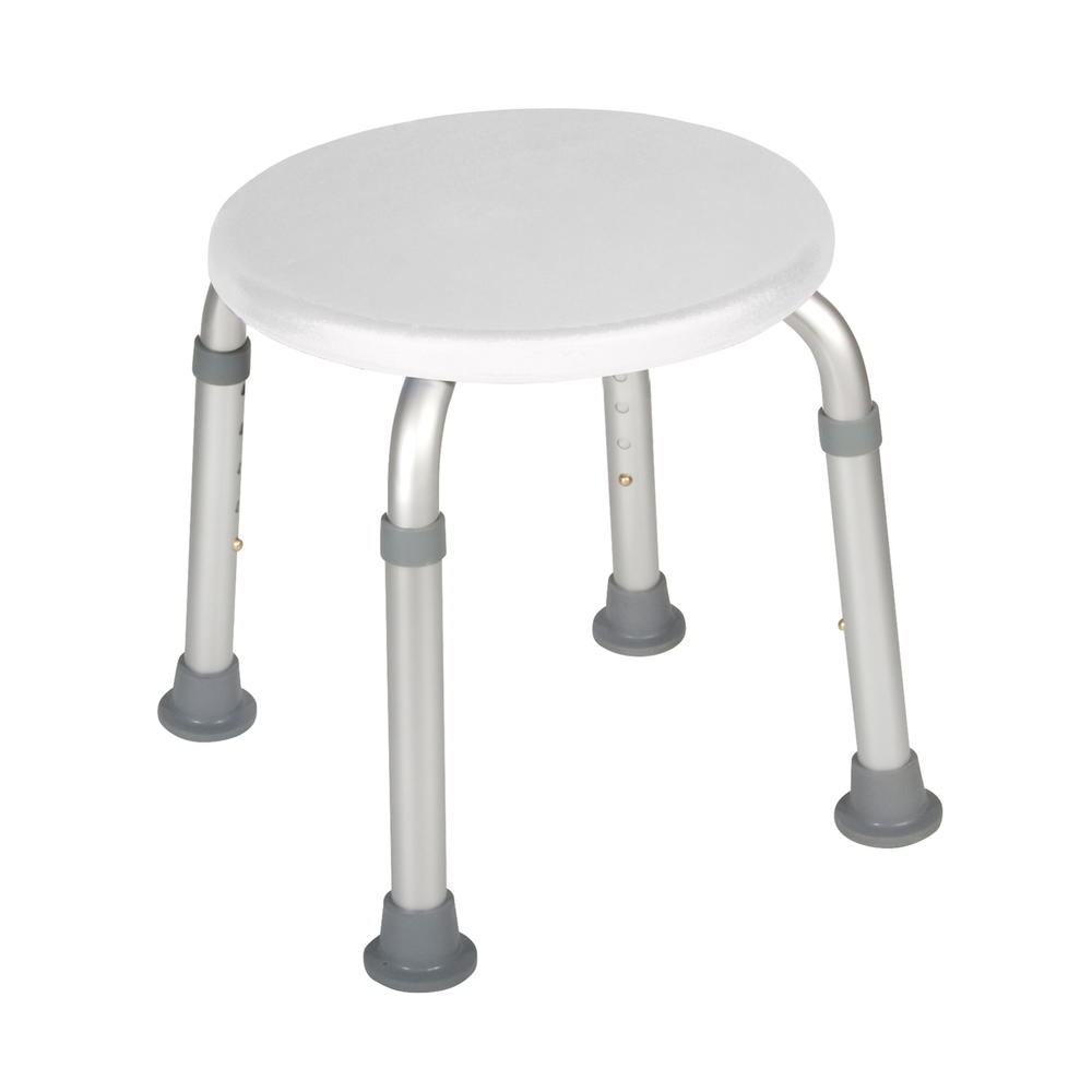 Drive Medical Adjustable Height White Bath Stool