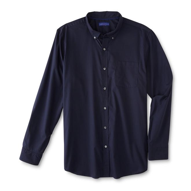 Simply Styled Men's Long-Sleeve Button-Front Shirt