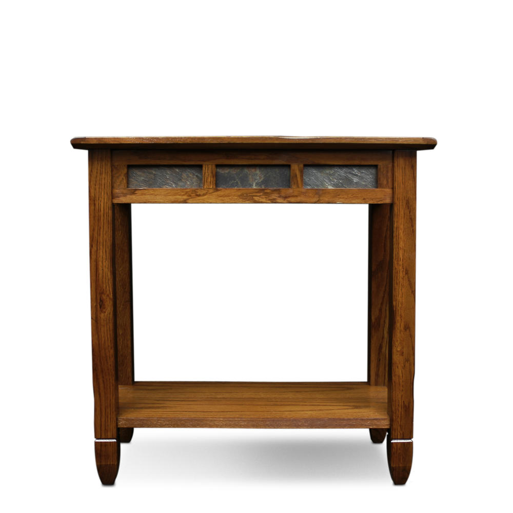 Leick Rustic Slate Chair side Table Leick Rustic Slate Chair side Table