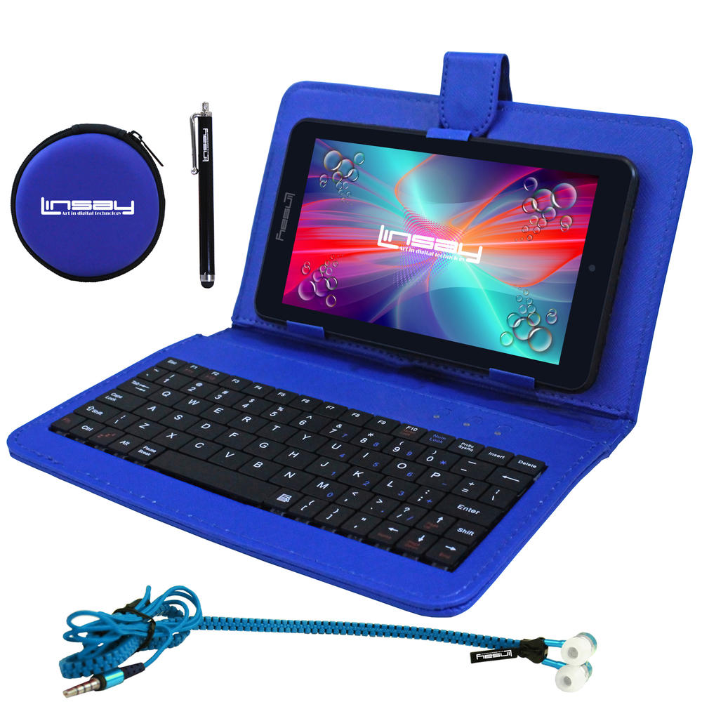 LINSAY ® 7" New Quad-Core 2GB RAM 16GB Android 9.0 Pie Tablet with Blue ...