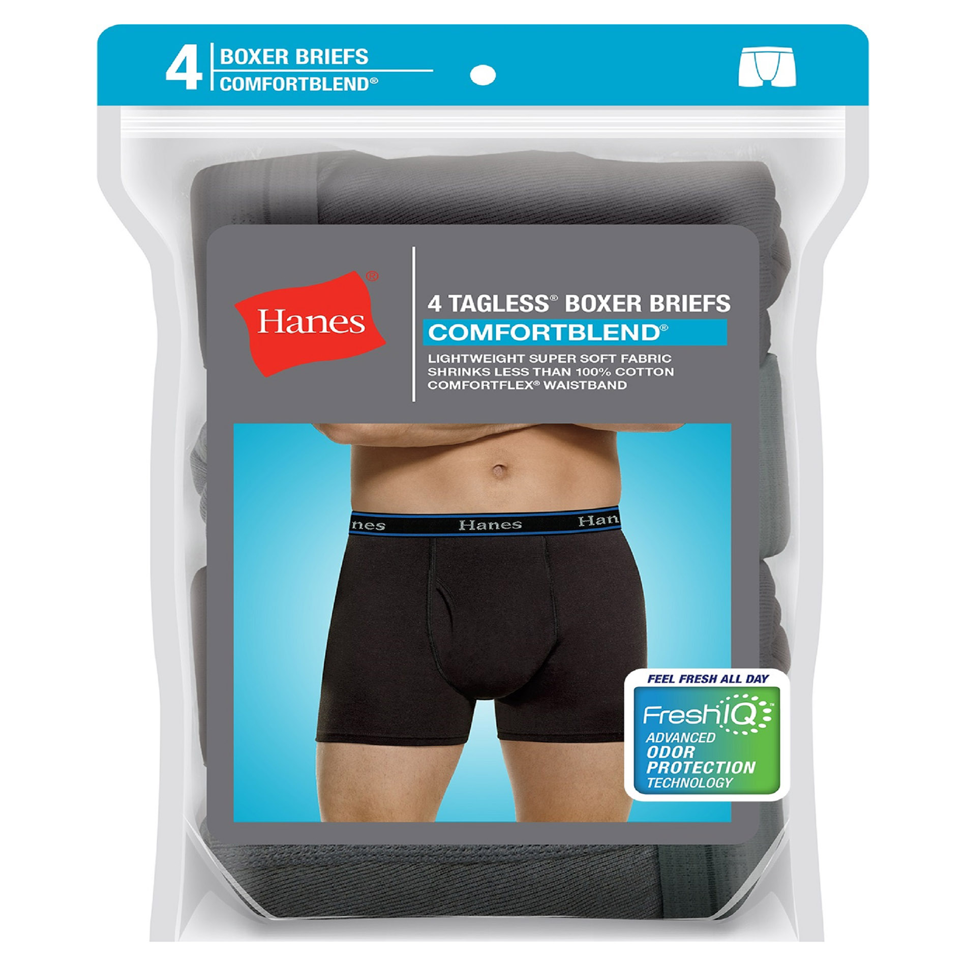 Hanes Mens 4 Pack Comfortblend Boxer Briefs Shop Your Way Online