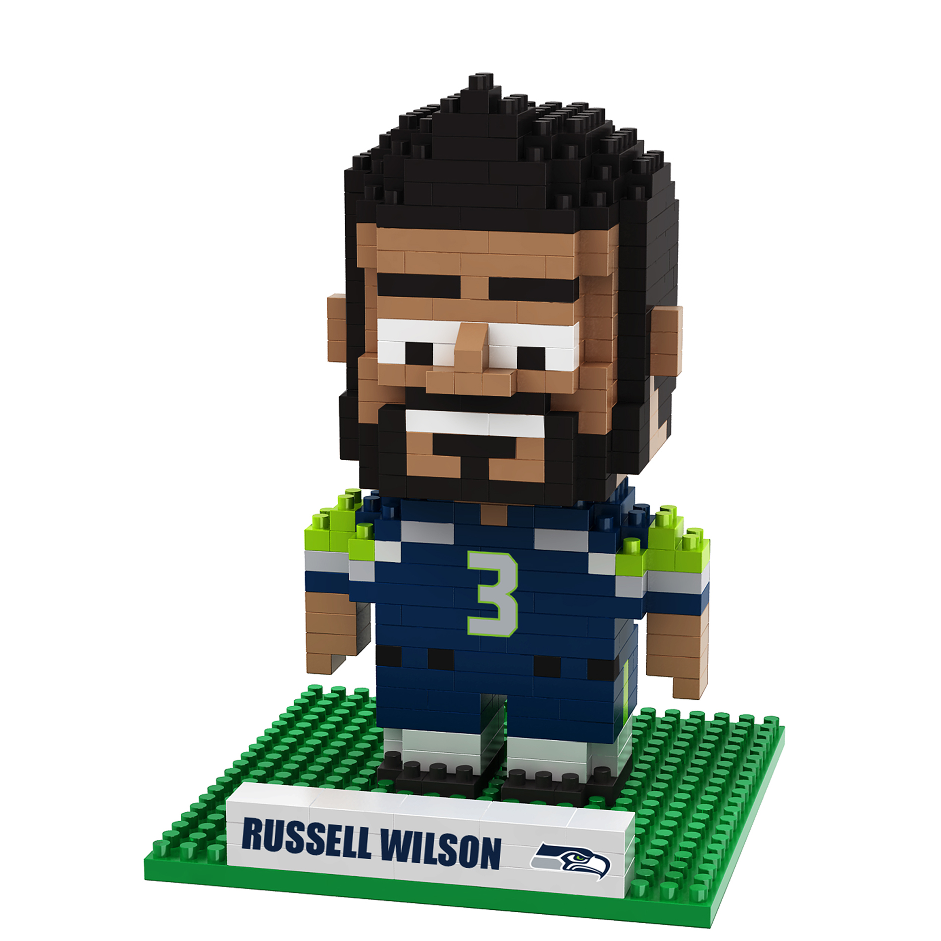 NFL Russell Wilson Seattle Seahawks 3D Player BRXLZ Puzzle